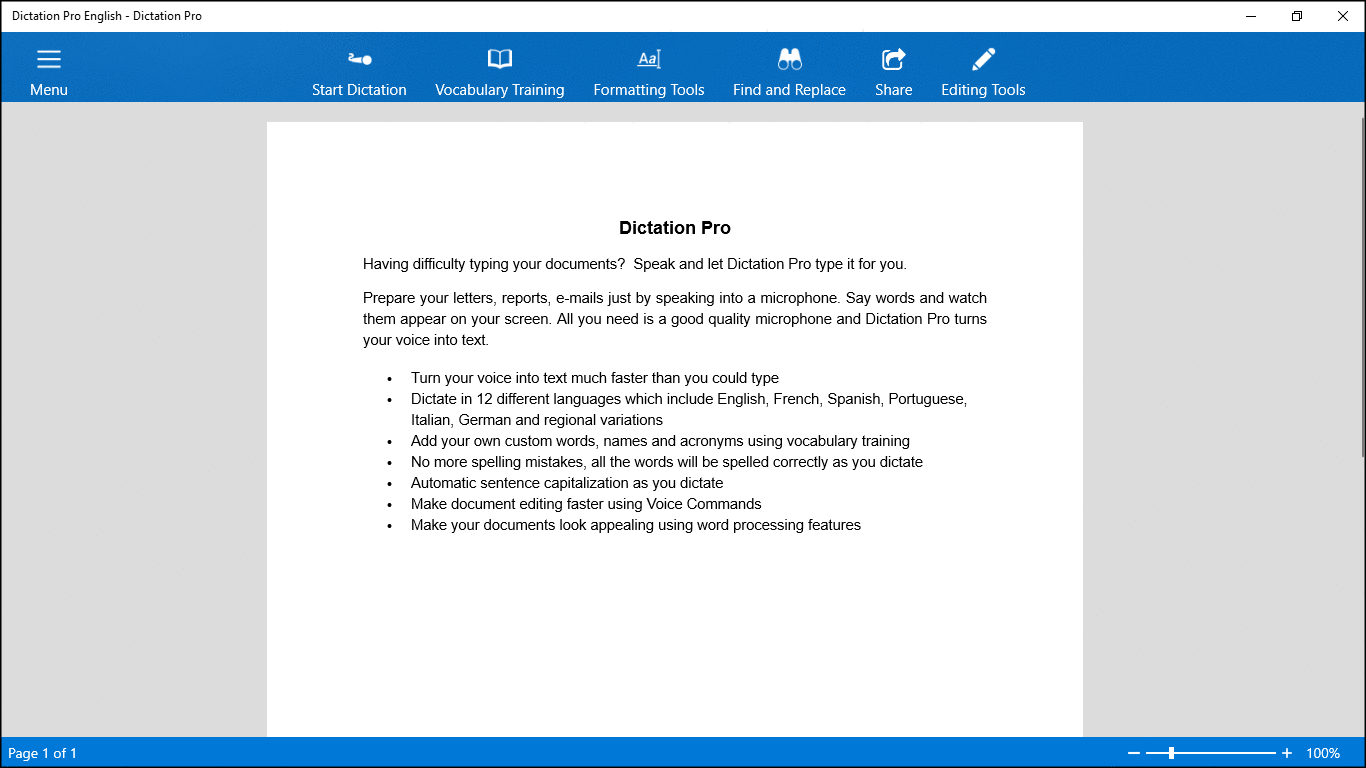 Speech Recognition Software -Dictation Pro